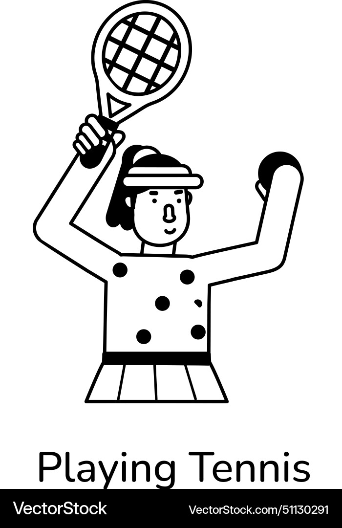 Playing tennis Royalty Free Vector Image - VectorStock