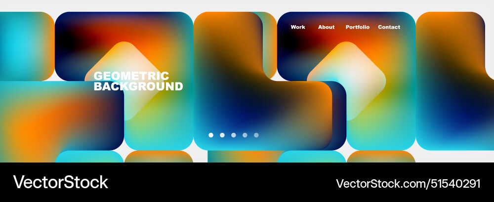 Square internet web page design template Vector Image