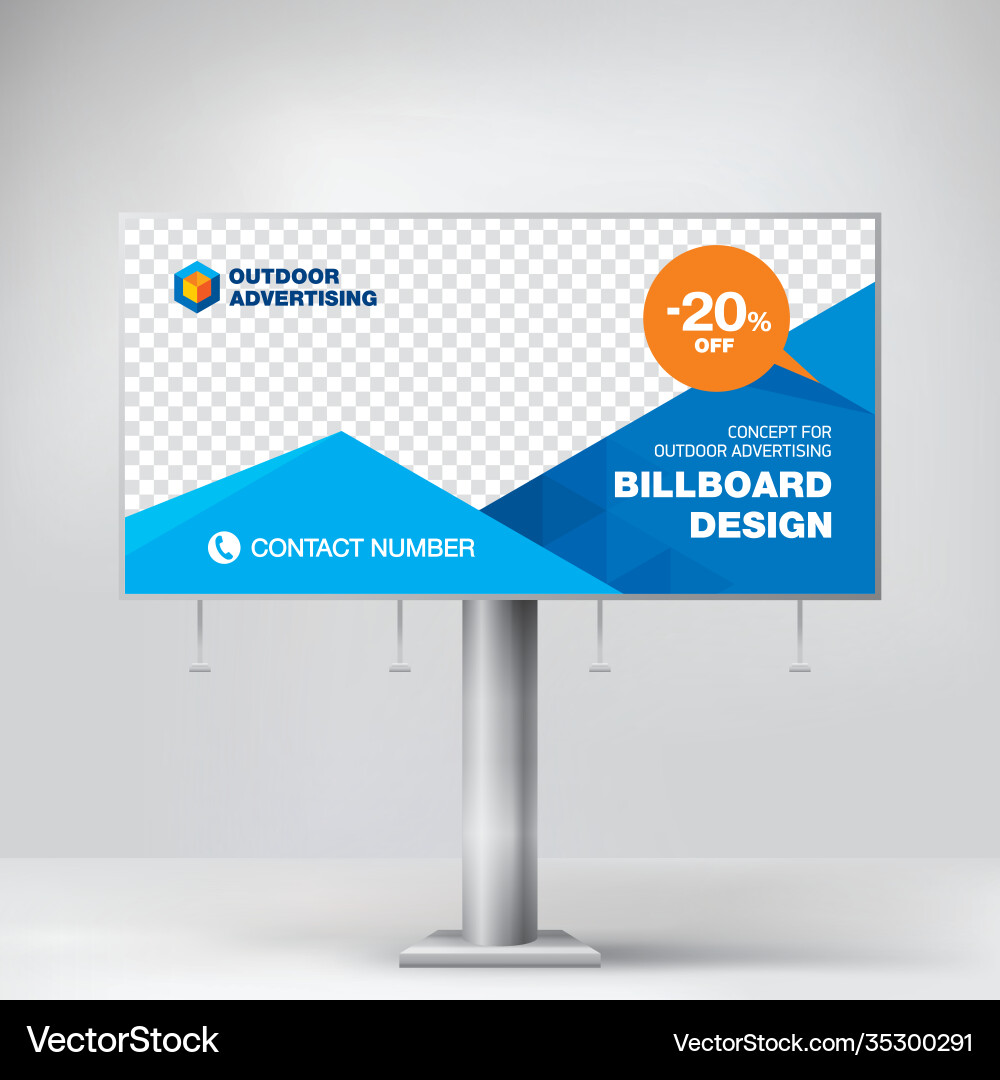 Stylish billboard design creative concept Vector Image