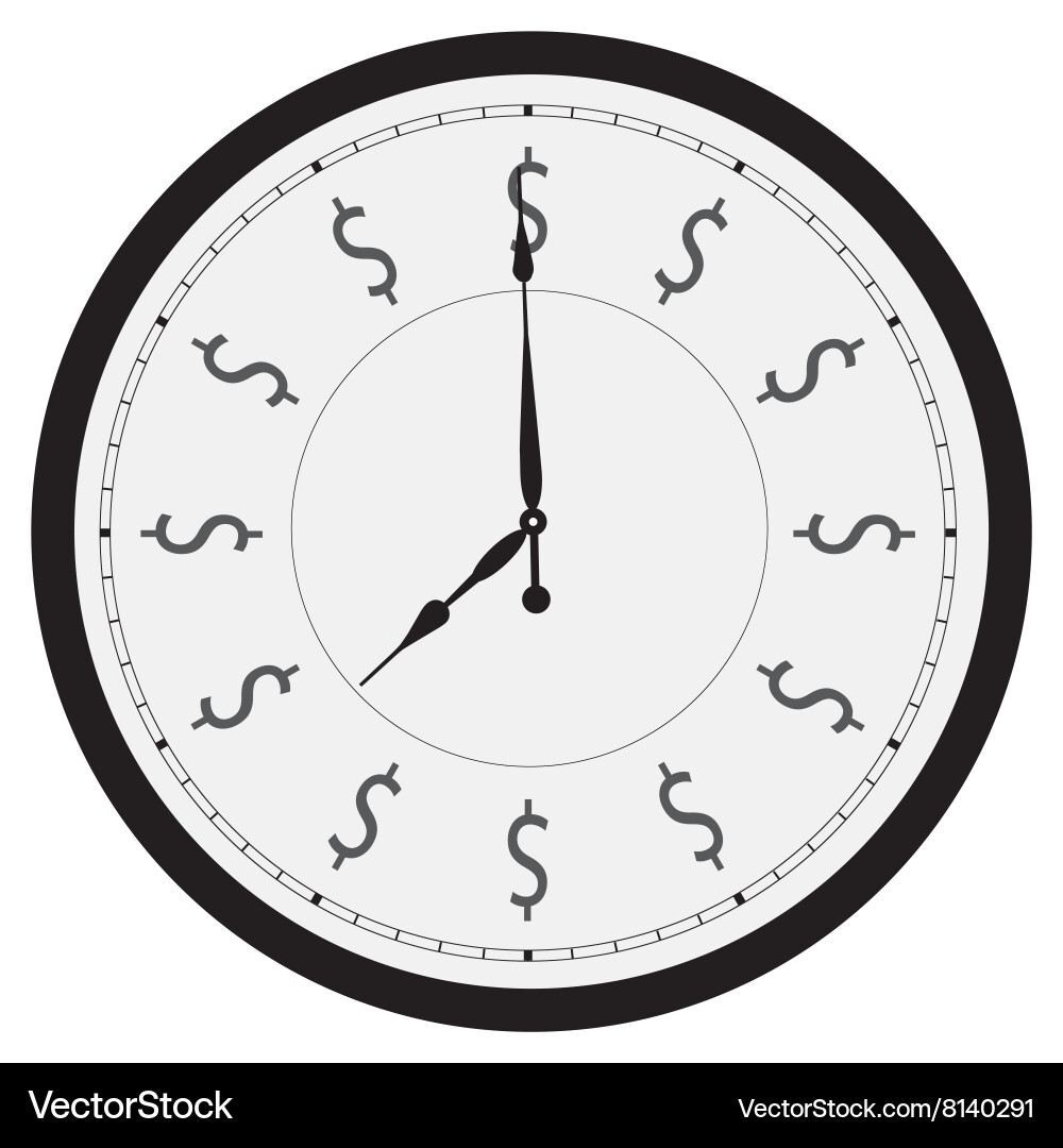 Time is money concept Royalty Free Vector Image