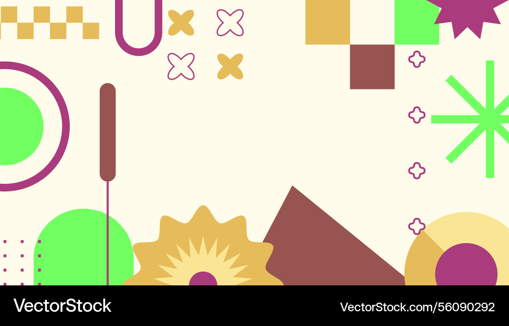 Abstract geometric background with shape patterns Vector Image