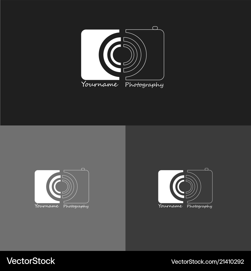 Abstract photographer logo Royalty Free Vector Image