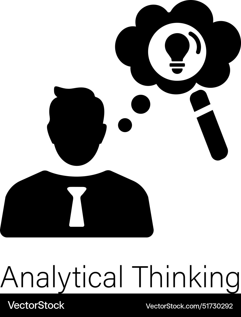 Analytical thinking Royalty Free Vector Image - VectorStock