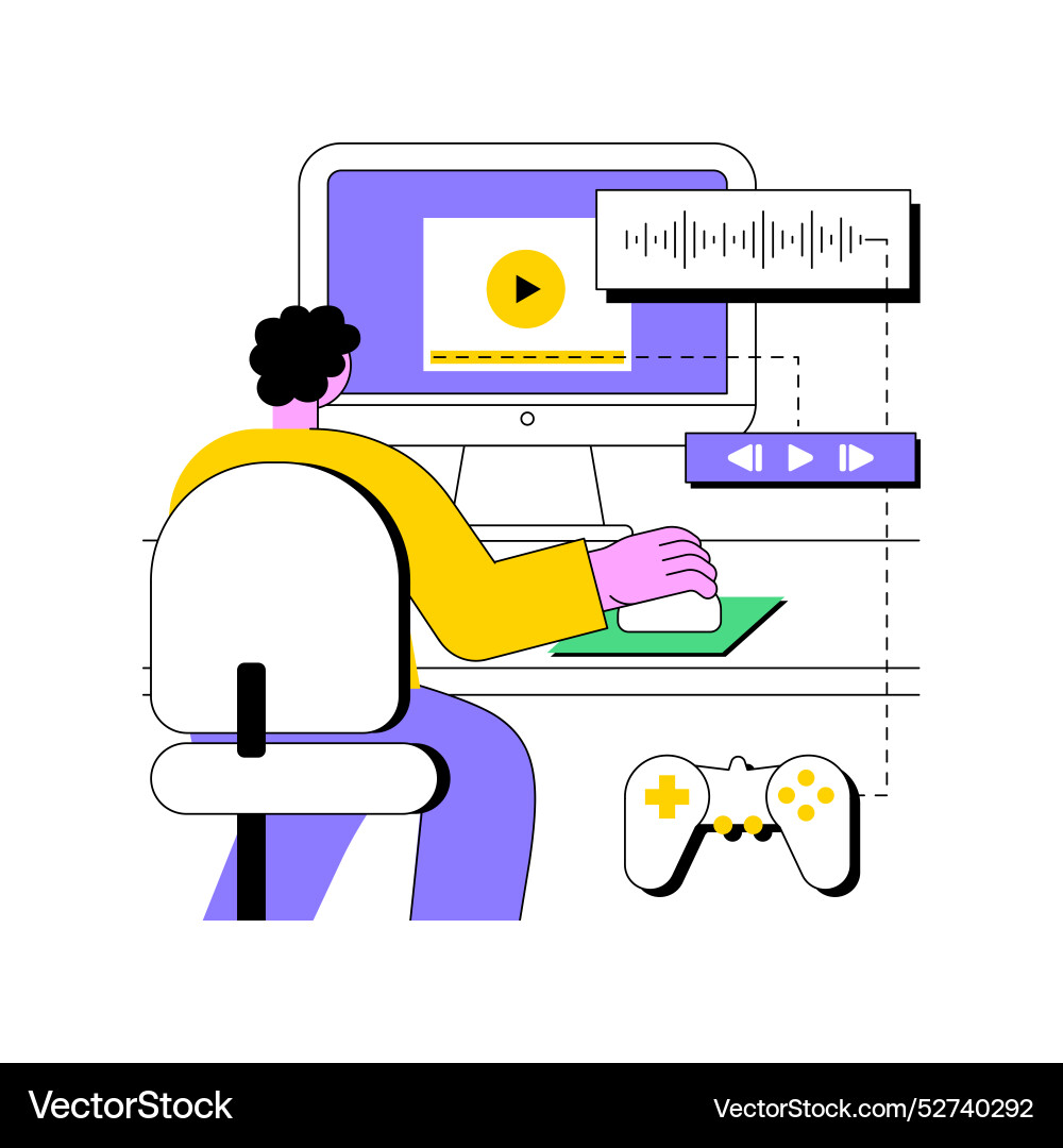 Audio and visual effects isolated cartoon Vector Image