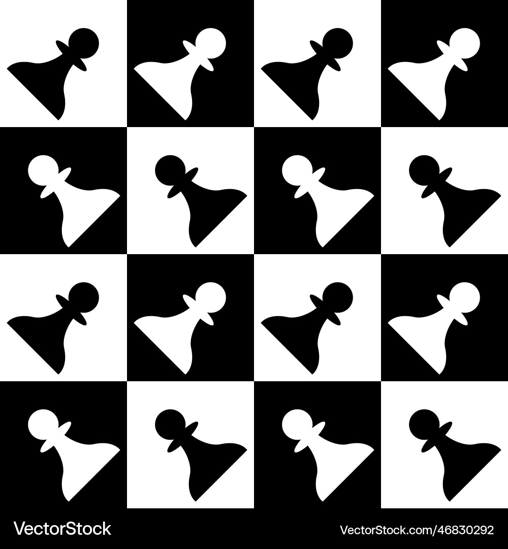Chess Pawn Seamless Pattern Royalty Free Vector Image