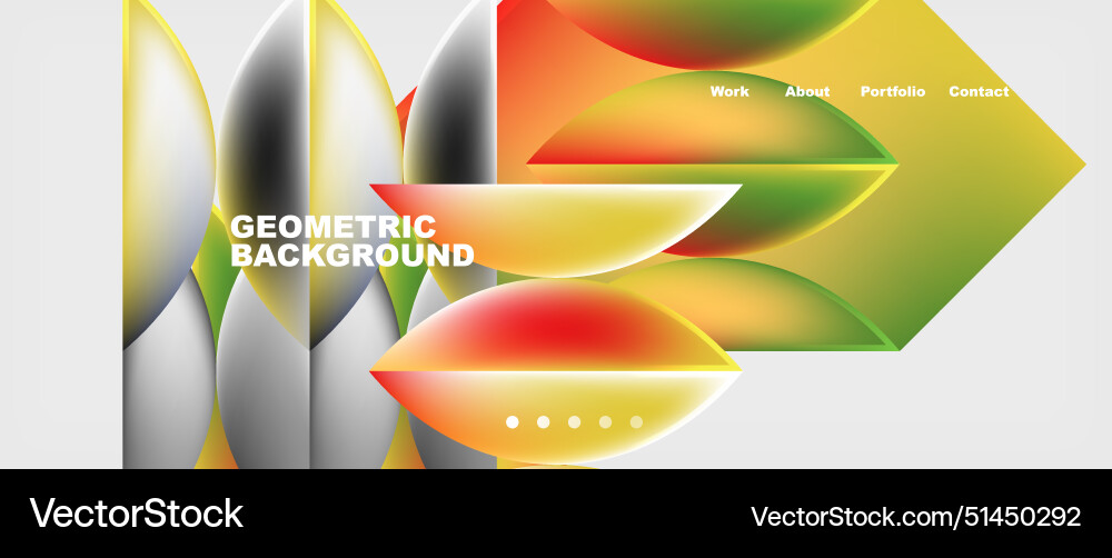 Colorful gradients with abstract geometric shapes Vector Image