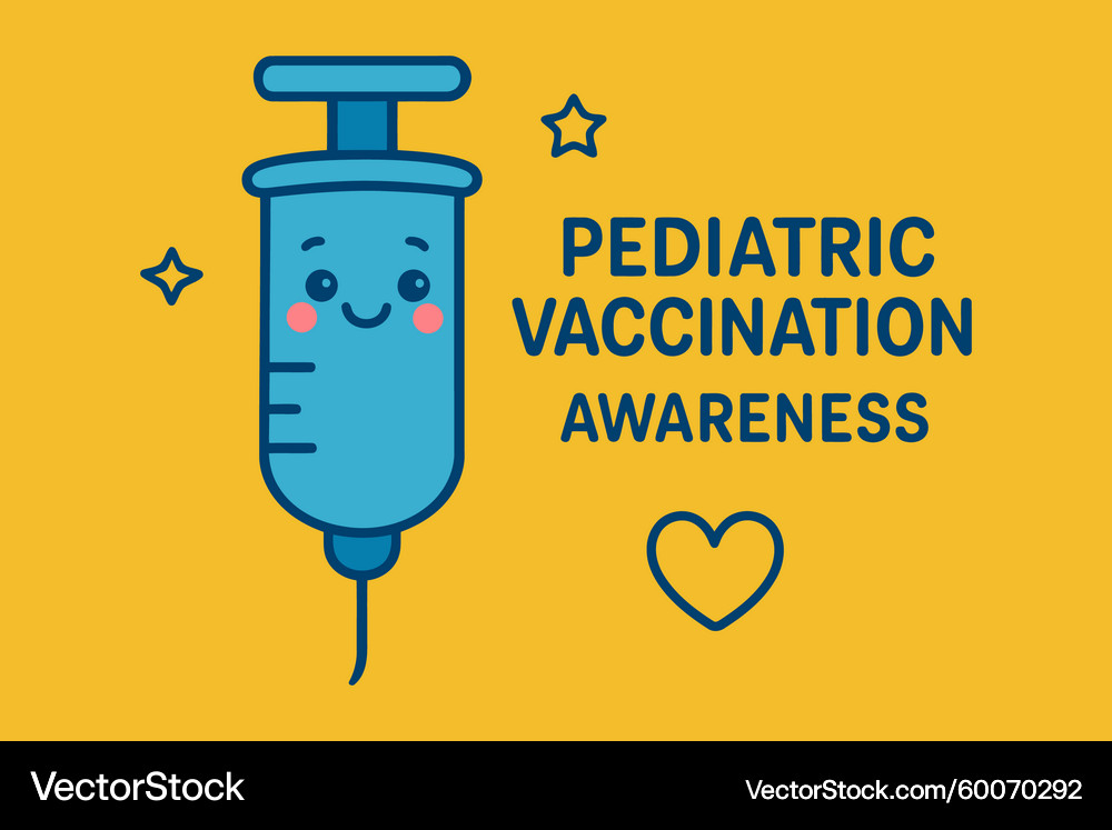 Cute Cartoon Syringe for Vaccination – Royalty-Free Vector | VectorStock