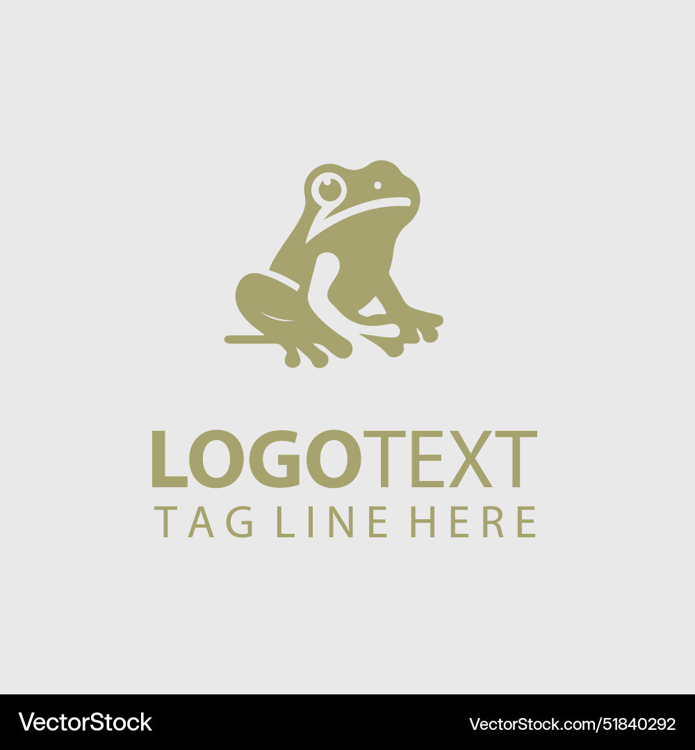 Frog logo Royalty Free Vector Image - VectorStock
