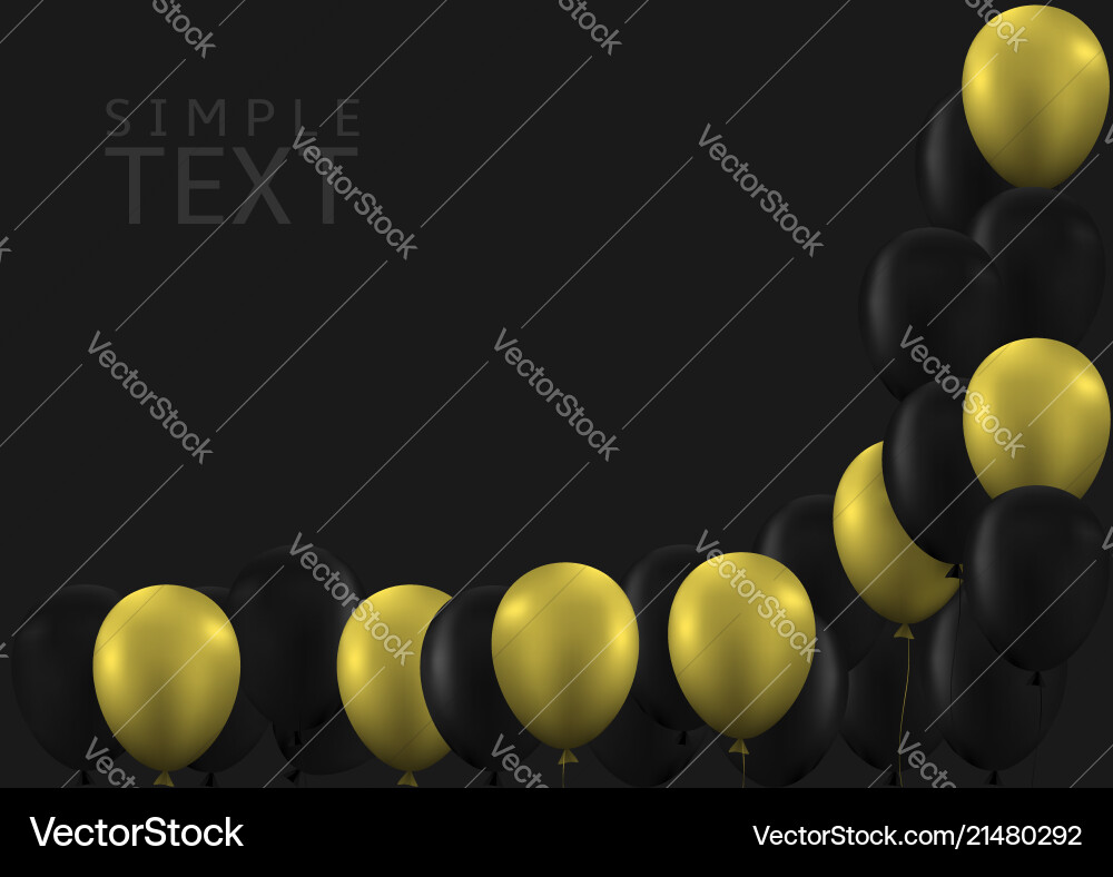 Golden balloons background Royalty Free Vector Image