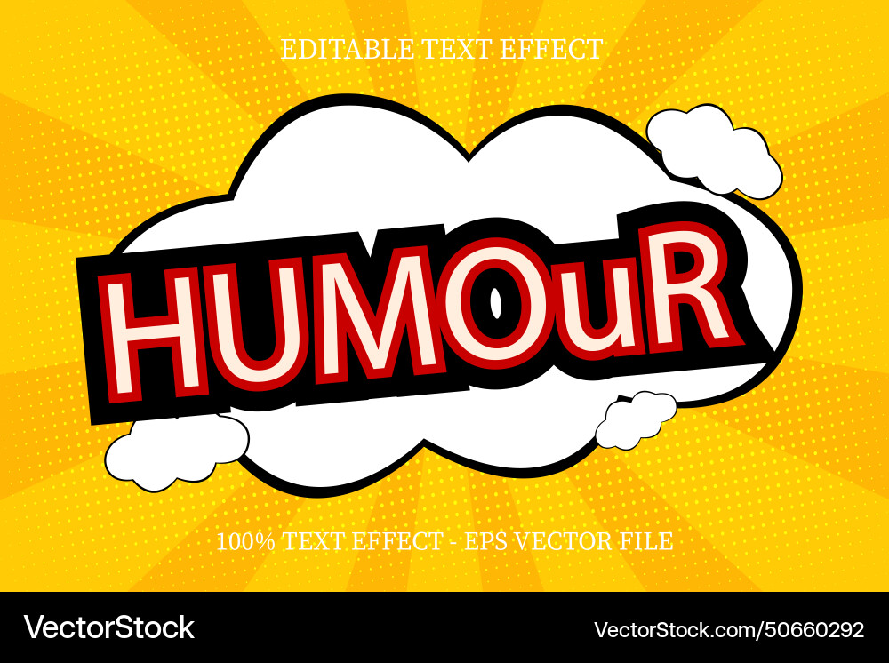 Humor text effect modern style Royalty Free Vector Image
