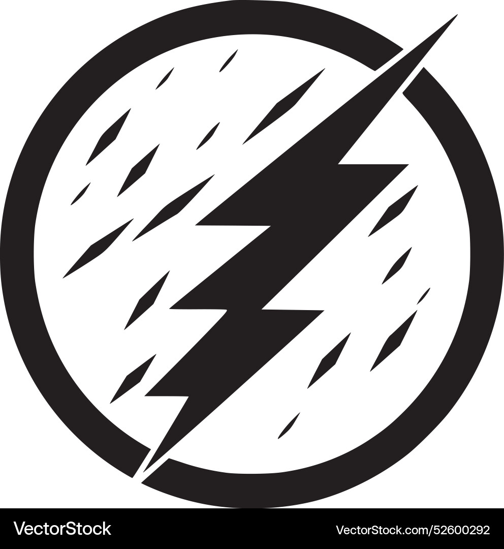 Lightning - minimalist and simple silhouette Vector Image