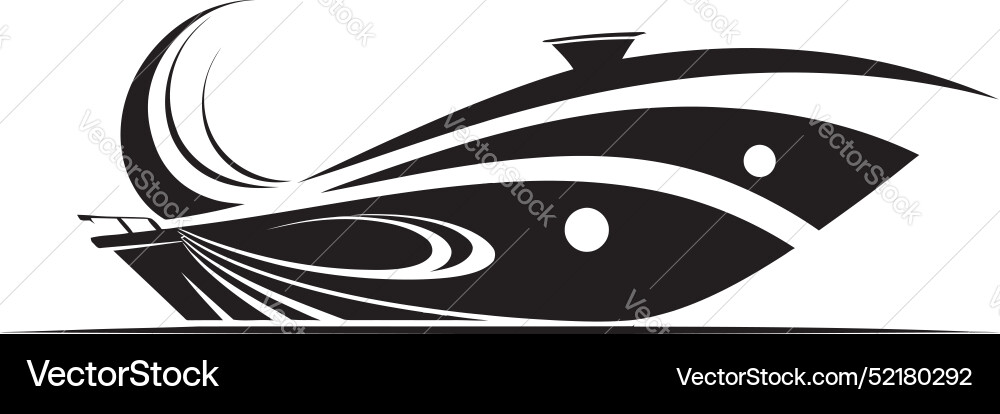 Micro marina boat icon in soft sailing minimal Vector Image