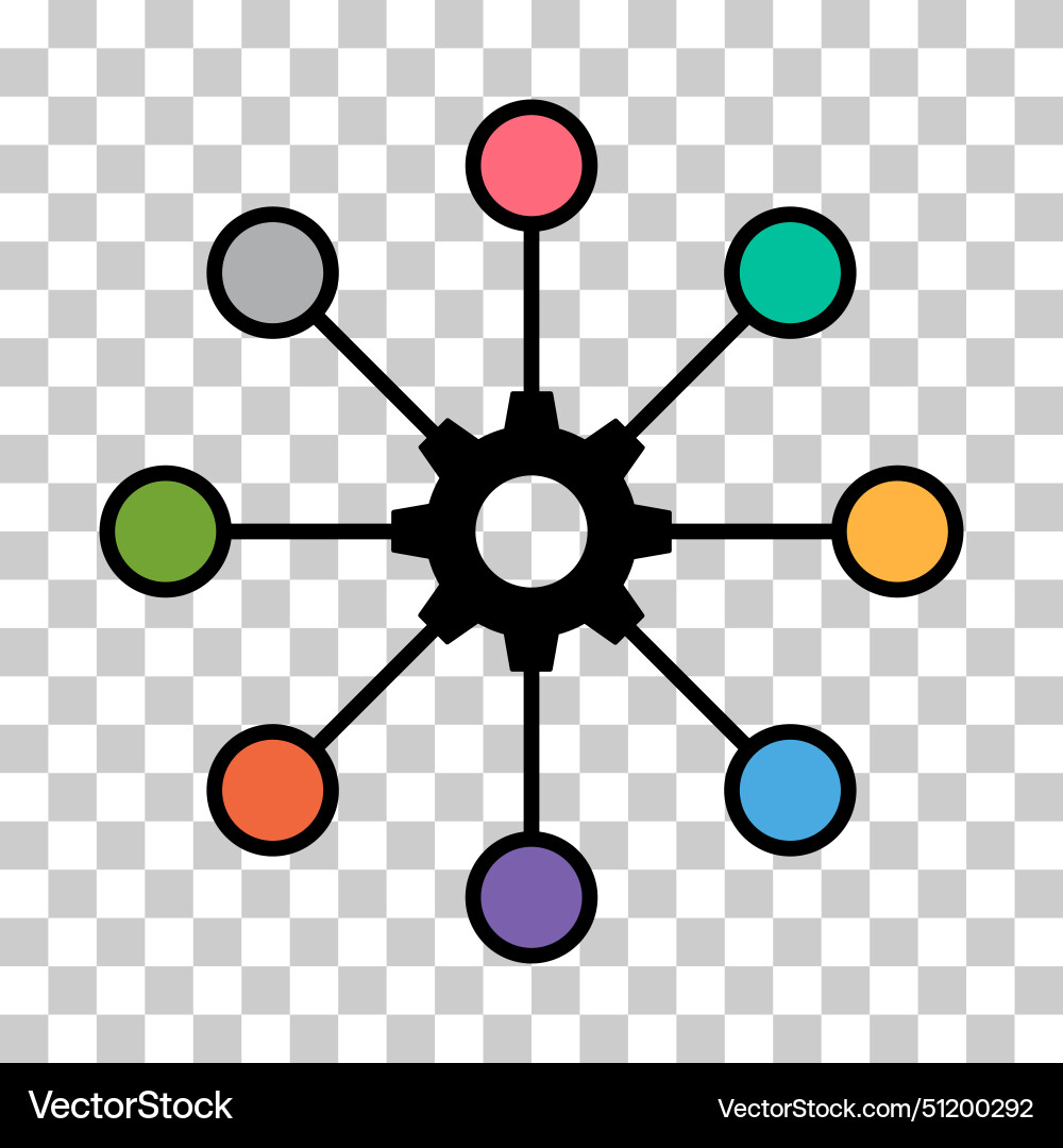 Multichannel digital design icon omnichannel flat Vector Image