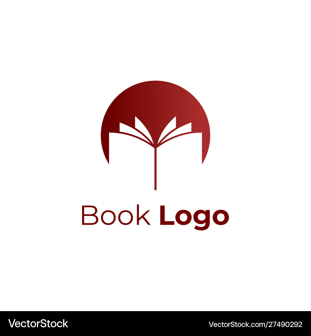 Open book logo education symbol paper icon Vector Image