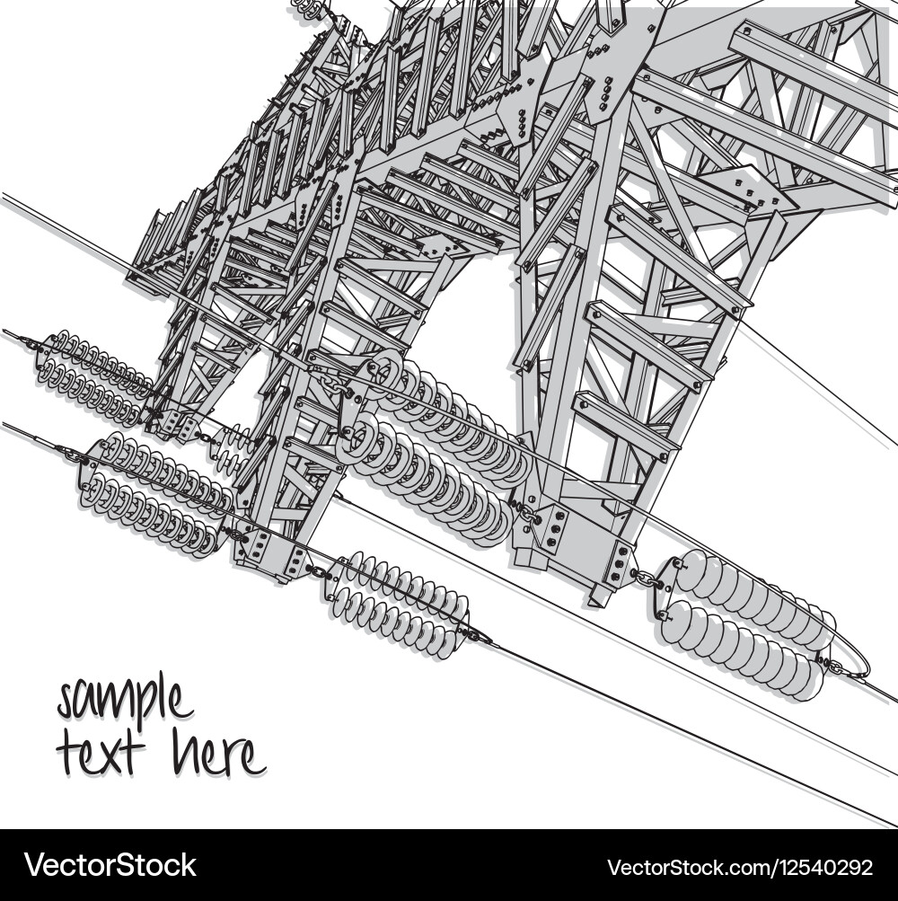 Power transmission line Royalty Free Vector Image