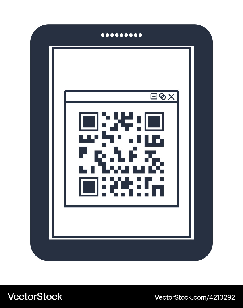Qr-Code-Design scannen Lizenzfreies Vektorbild