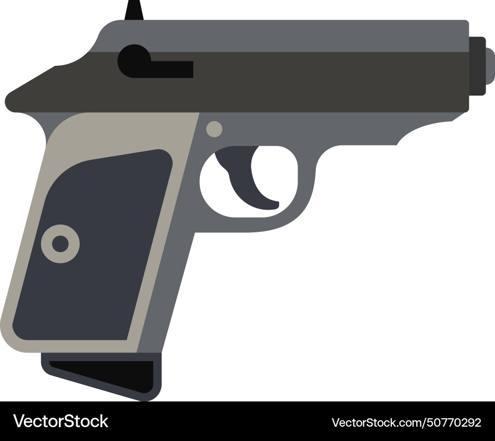 Weapon icon hand pistol small spy handgun Vector Image
