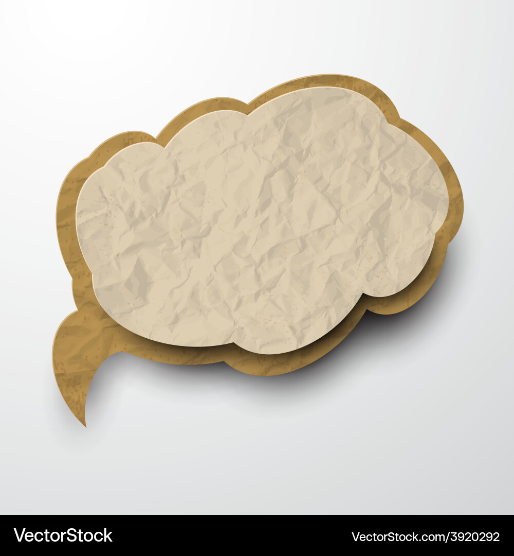 Wrinkled old paper cloud Royalty Free Vector Image