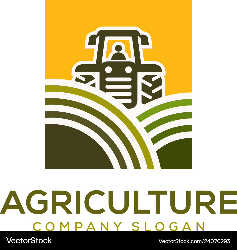 Agricultural Logo Template Royalty Free Vector Image