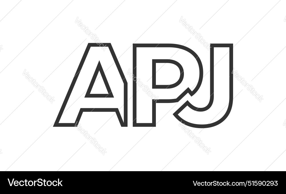 Apj Logo Design Vorlage mit stark und modern Vektorbild