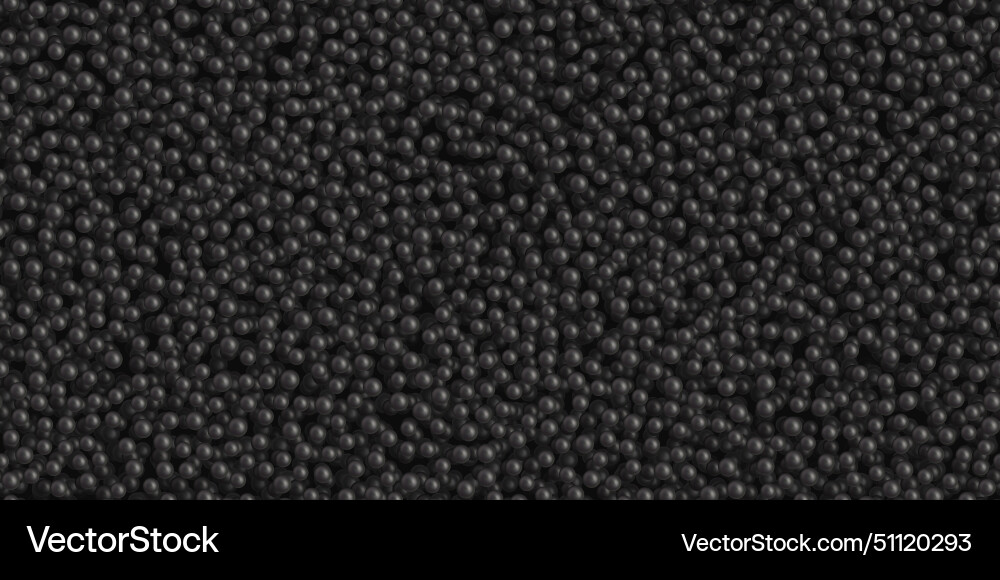Black balls or bubbles abstract background Vector Image
