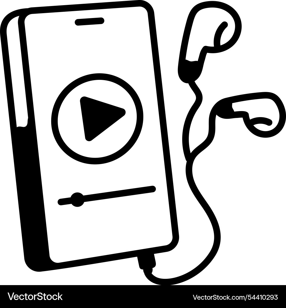 Doodle style icon of audio conversation Royalty Free Vector