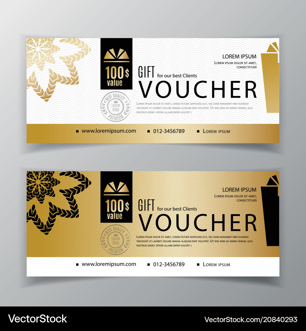 Gift voucher template universal flyer Royalty Free Vector