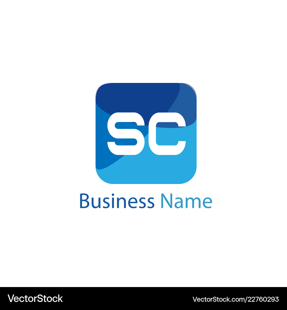 Initial letter sc logo template design Royalty Free Vector