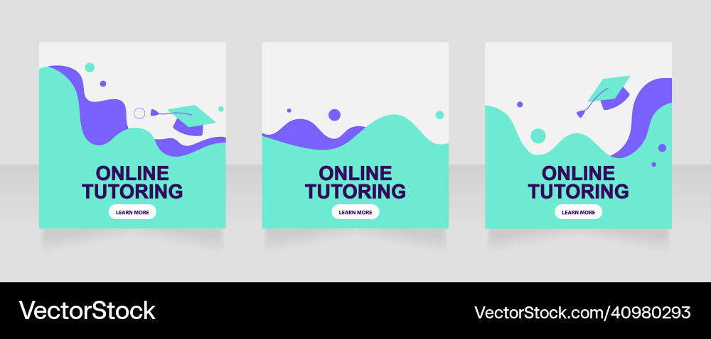Mathematics online tutor web banner design Vector Image