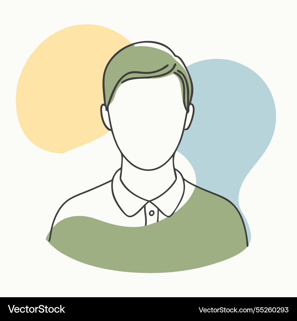 Modern profile icon art design Royalty Free Vector Image