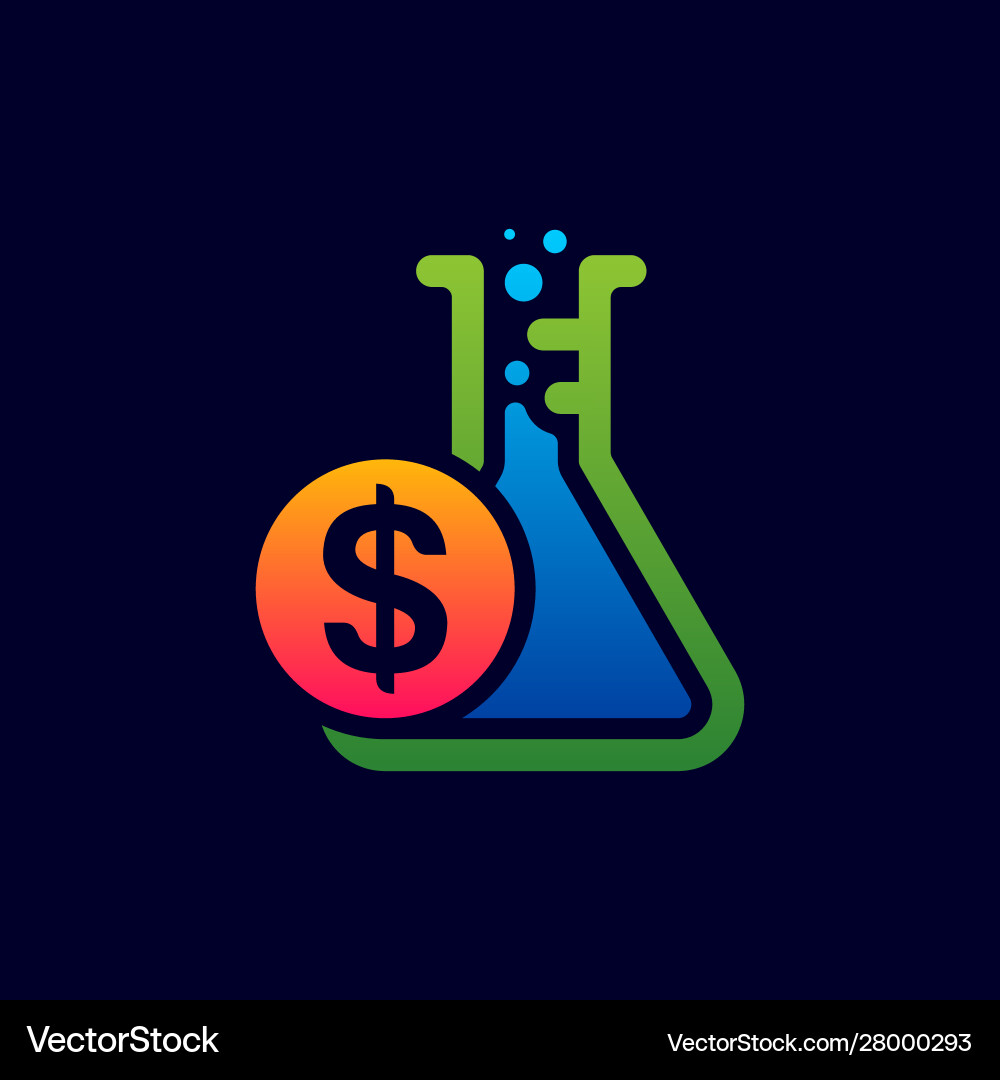 Money lap logo design concept Royalty Free Vector Image