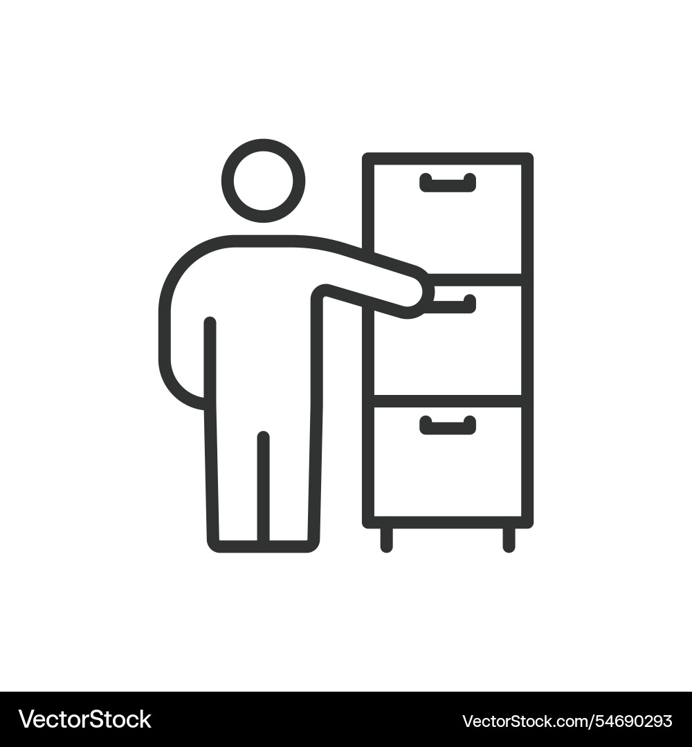 Paper Archive Icon - File Storage Royalty Free Vector Image