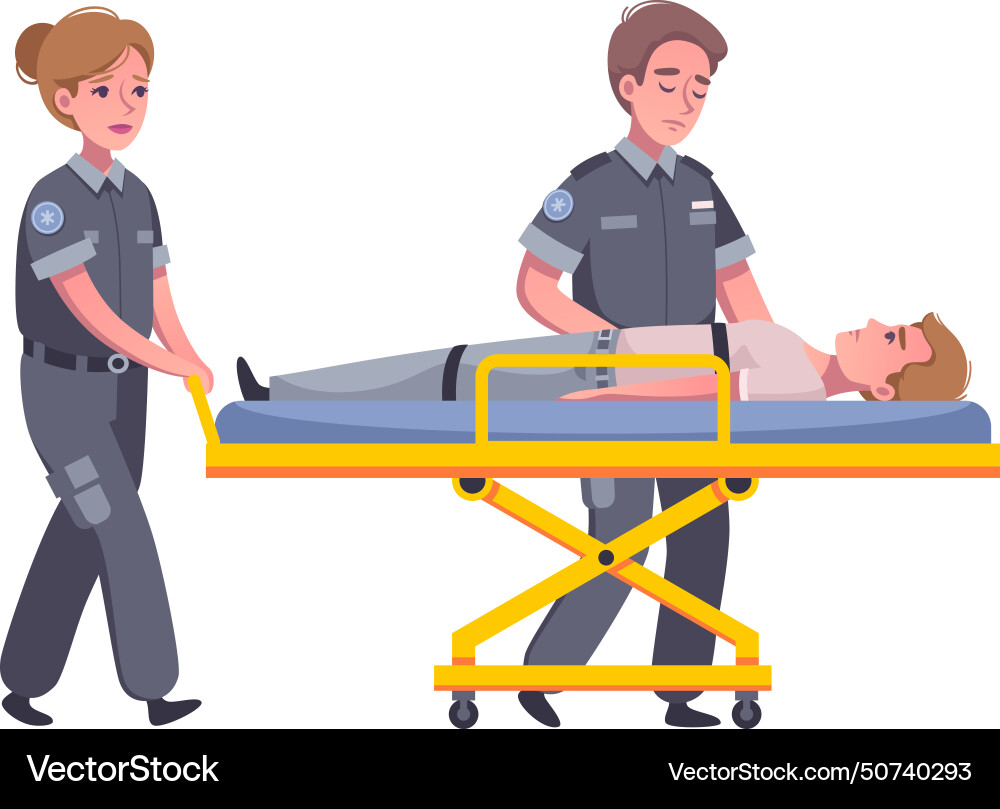 Paramedics cartoon Royalty Free Vector Image - VectorStock