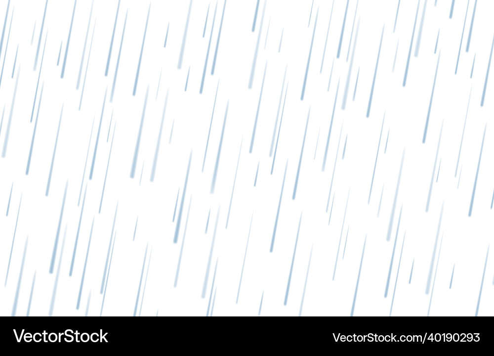Rain drops isolated on white background rainfall Vector Image
