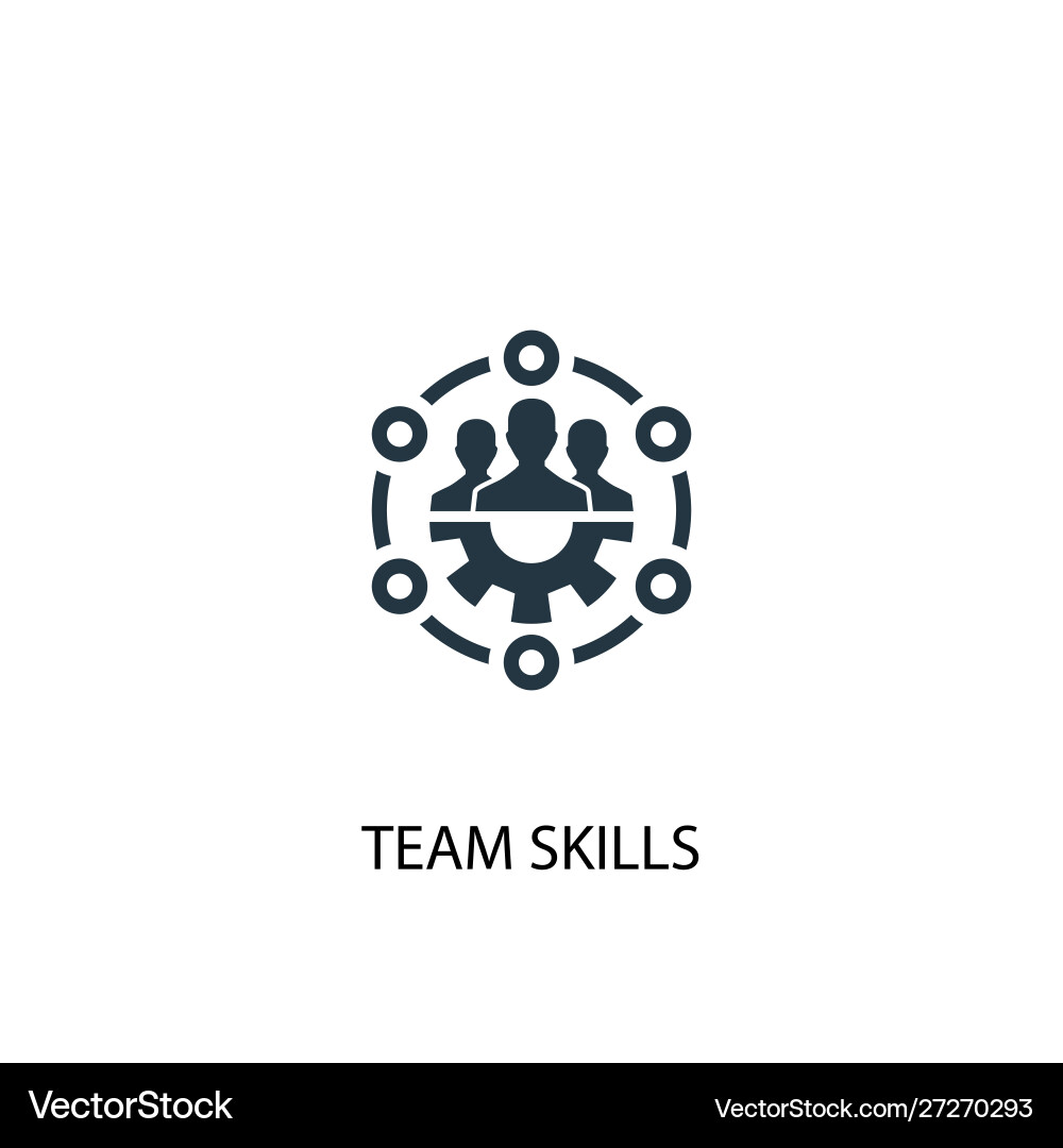 Team skills icon simple element Royalty Free Vector Image