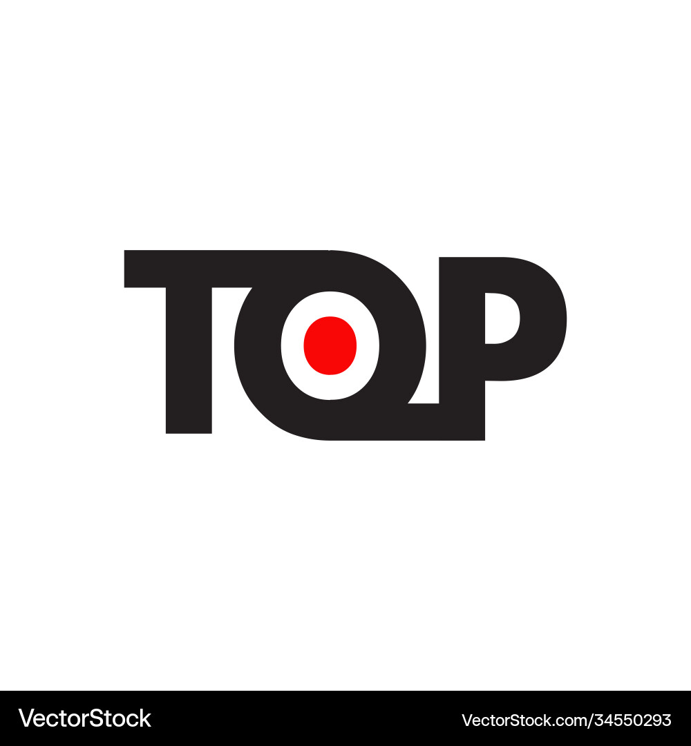 Top letter logo design template Royalty Free Vector Image