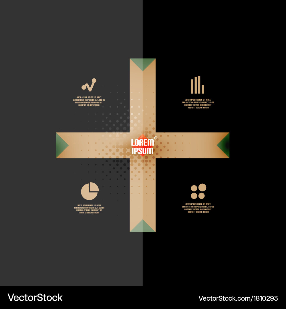 Vintage retro geometric infographic banner Vector Image