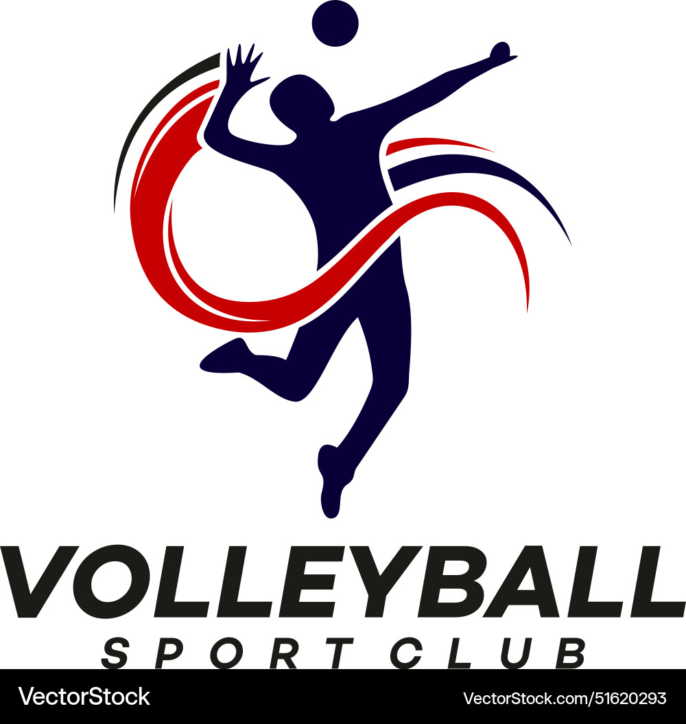 Volleyball Logo Design Templates Volleyball Logo Vector Art & Graphics