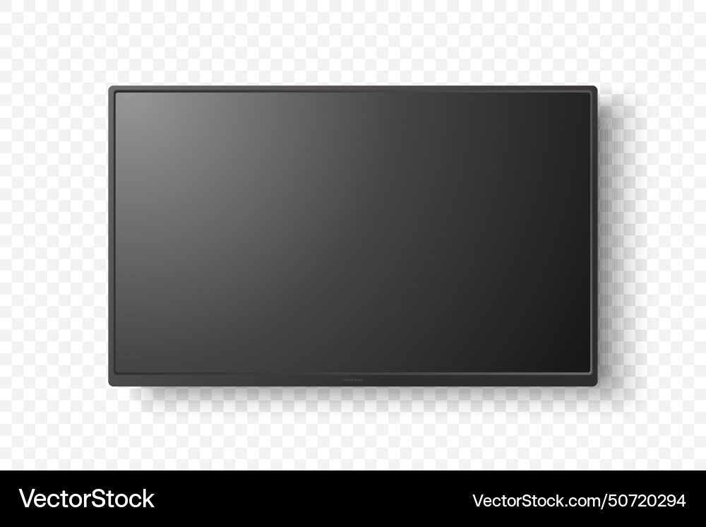 3d realistic modern tv screen minimalistic Vector Image