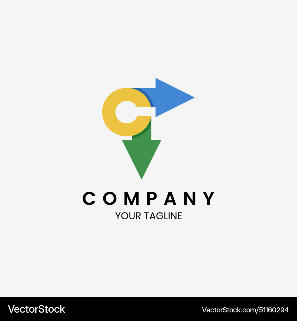 Arrow logo template design Royalty Free Vector Image