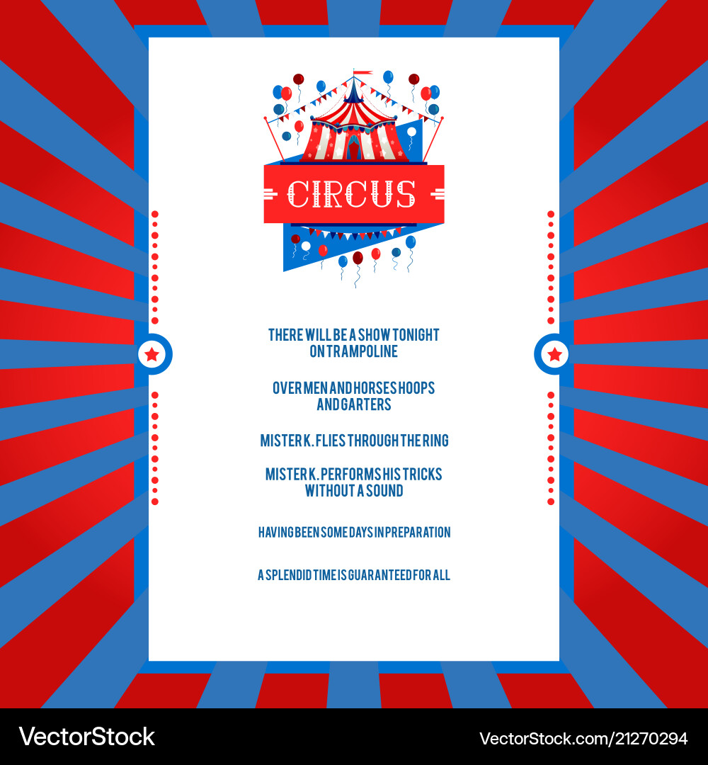 Bright circus poster Royalty Free Vector Image