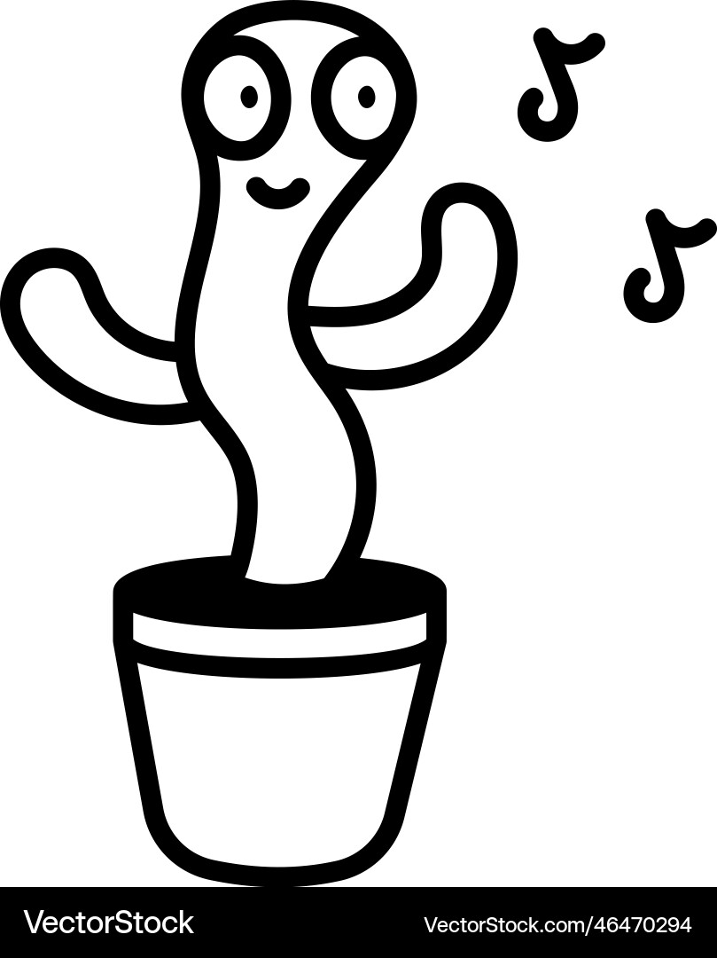 Dancing cactus Royalty Free Vector Image - VectorStock