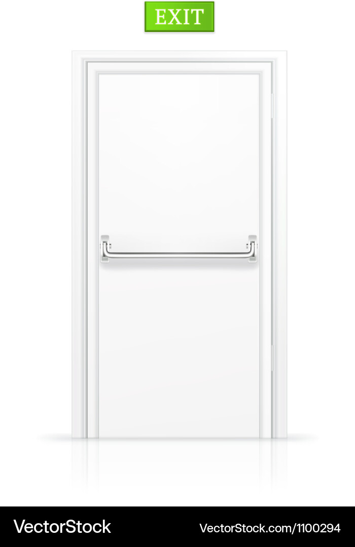 Exit door Royalty Free Vector Image - VectorStock