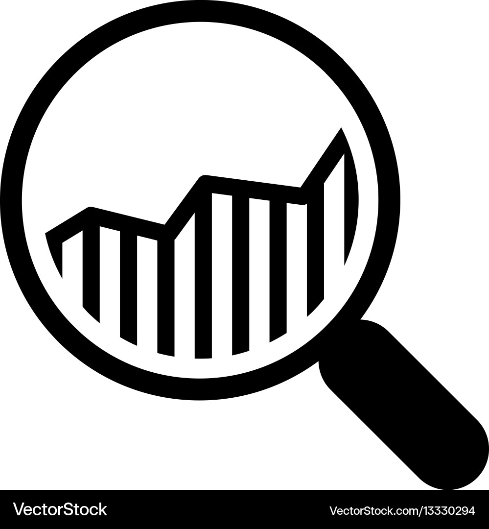 Financial analysis icon business concept flat Vector Image