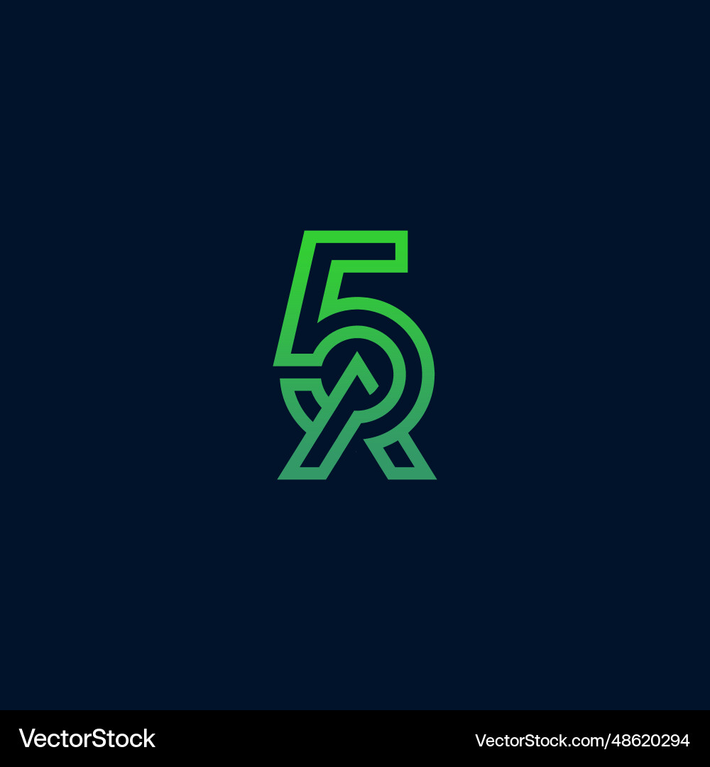 Five a design logo Royalty Free Vector Image - VectorStock