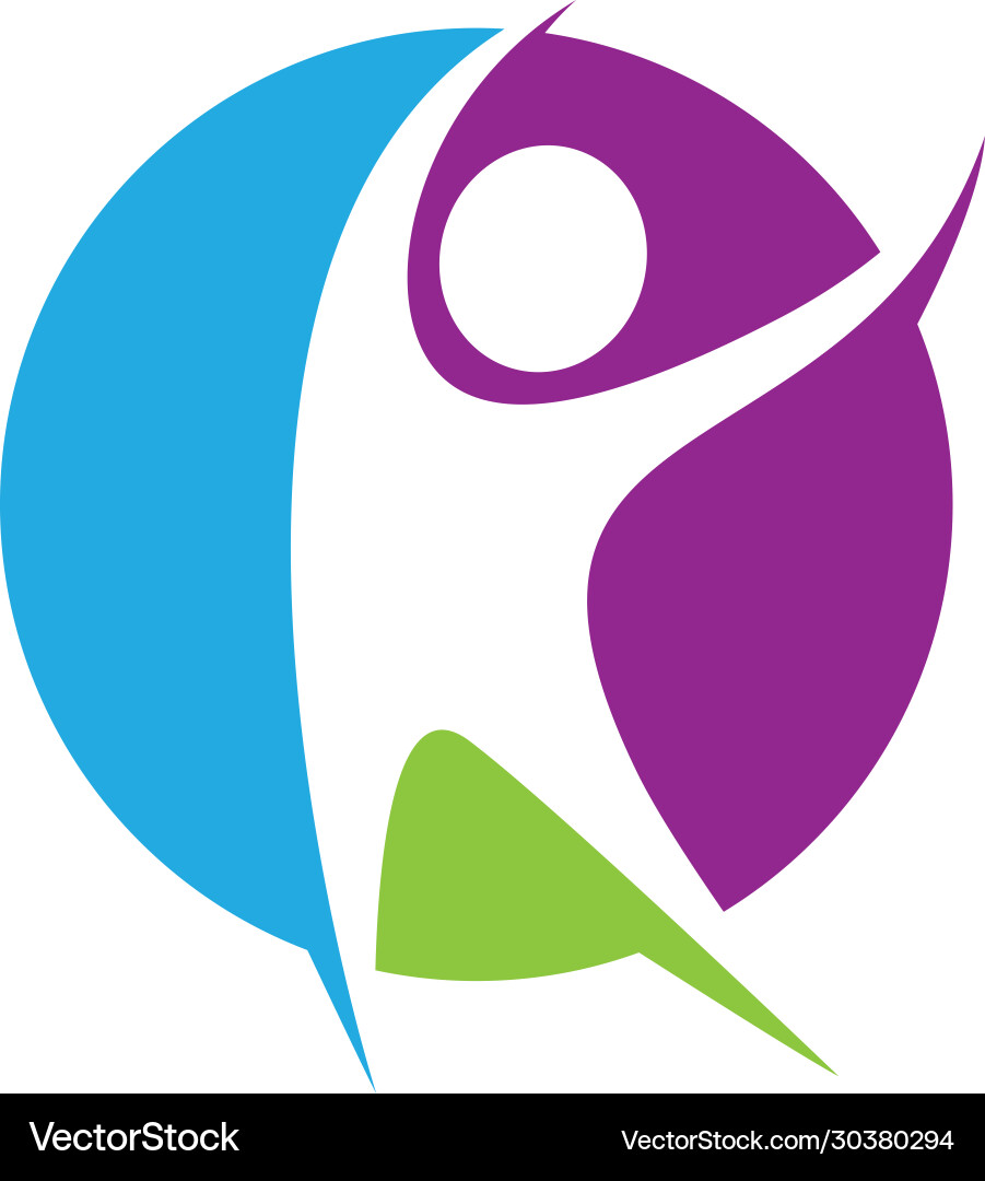 Human health symbol design Royalty Free Vector Image