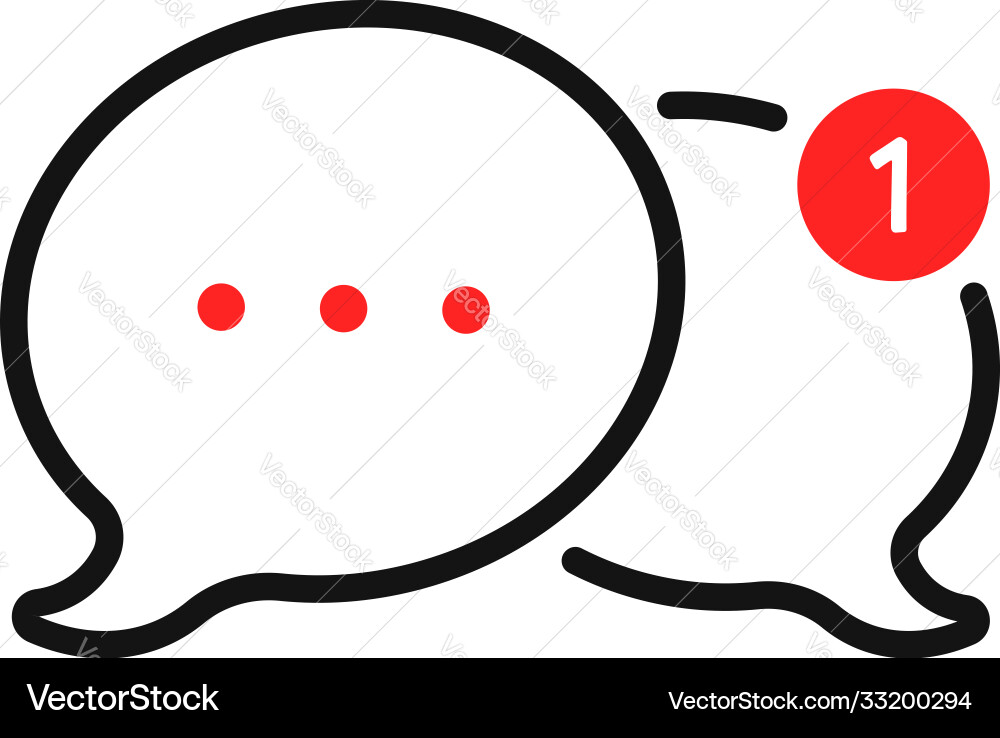 New message notification with bubbles Royalty Free Vector