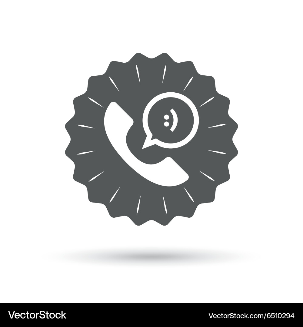 Phone sign icon support symbol Royalty Free Vector Image