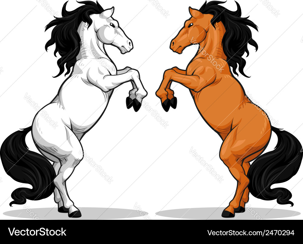 Prancing stallion or horse Royalty Free Vector Image