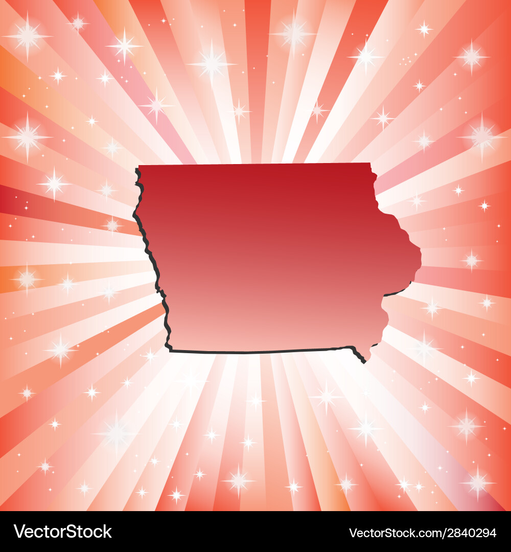 Red iowa Royalty Free Vector Image - VectorStock